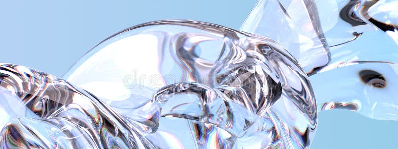 Crystal S Beautiful Cool Glass, Water-like Elegant and Modern 3D ...