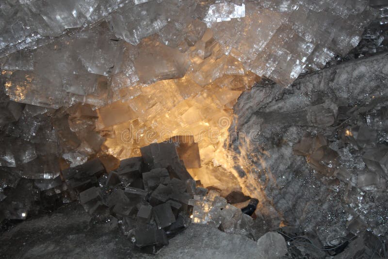 Crystal salt cave stock image. Image of geology, formation - 224897465