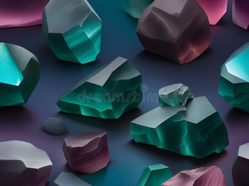 Crystal Shapes, Modern Geometric Shapes Stock Illustration ...