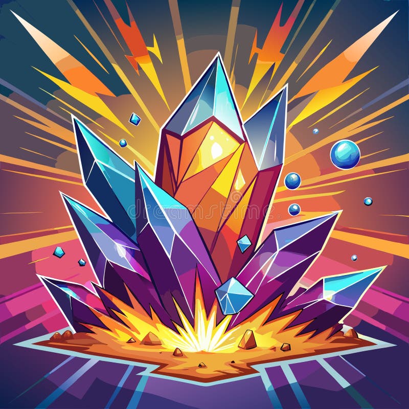 Crystal Shard Explosion 3D stock vector. Illustration of pattern ...