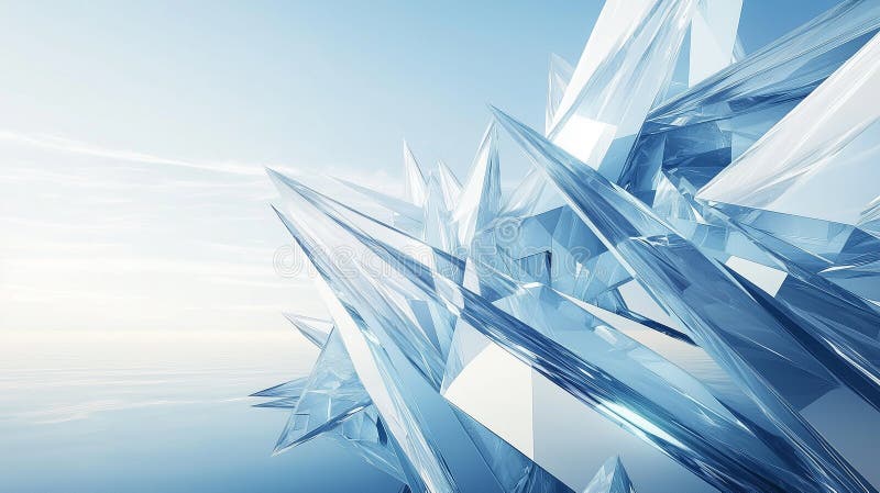 Crystal Shards Arranged in an Intricate Starburst Design Stock ...