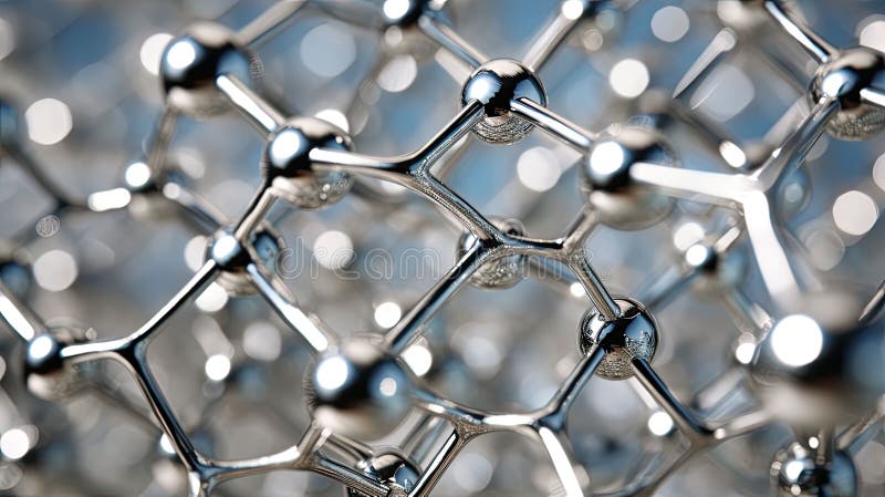 Crystal silver molecule stock illustration. Illustration of innovation ...