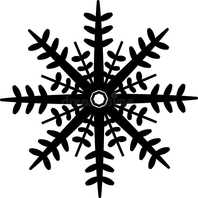 Crystal of snow silhouette stock vector. Illustration of annual - 198472671
