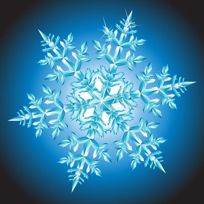 Crystal Snowflake Ornaments Stock Illustration - Illustration of ...