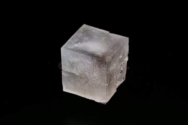 Crystal of Sodium Chloride Under the Microscope Cubic Crystal of Edible ...