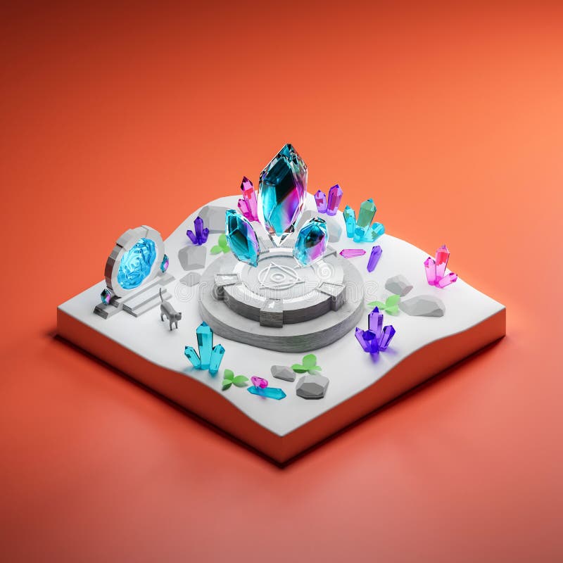 Crystal space stock illustration. Illustration of ancient - 234579620