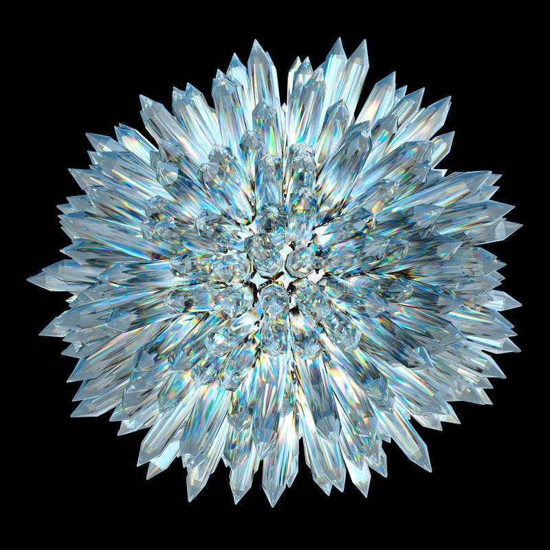 Diamond Sphere with Stalagmites Stock Illustration - Illustration of ...