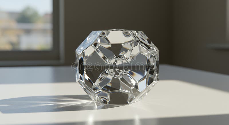 AI-Generated Crystal Geometry Stock Illustration - Illustration of room ...