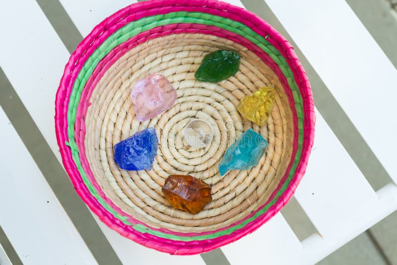 Crystal Stone in Green Outdoor. Stock Image - Image of color, high ...