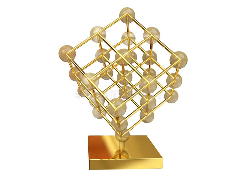 Crystal Structure in 3D stock illustration. Illustration of complex ...