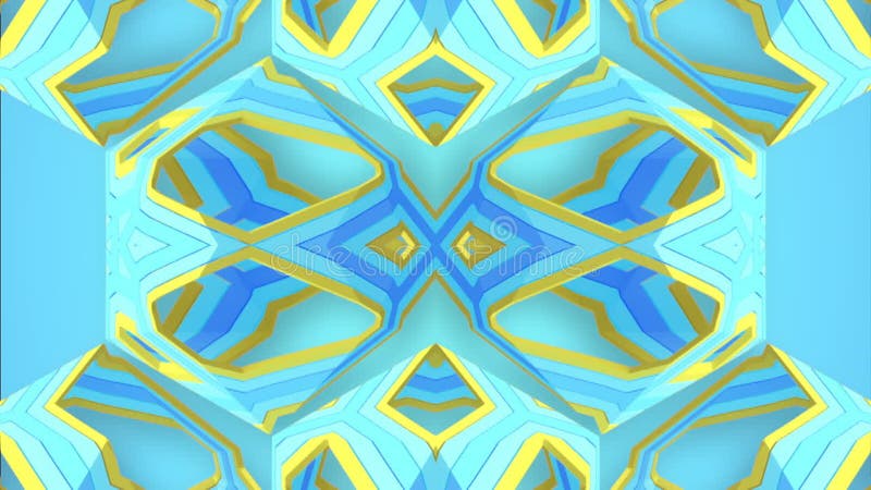 Crystal Structure Endless Digital Loop Animation 3d Rendering ...