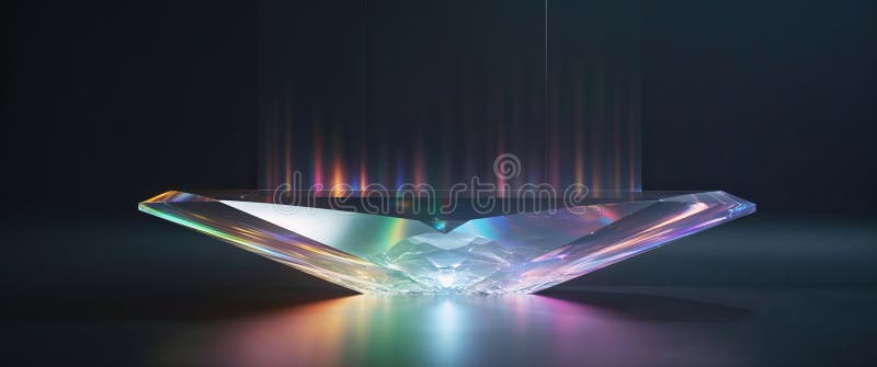 A Crystal Structure Sits on a Dark Surface, Captivating with Its ...