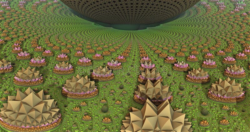 The Crystal Surface of an Alien Planet 3d Rendering Stock Illustration ...