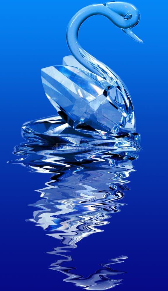 Crystal Swan stock image. Image of bird, figurine, swan - 4179021