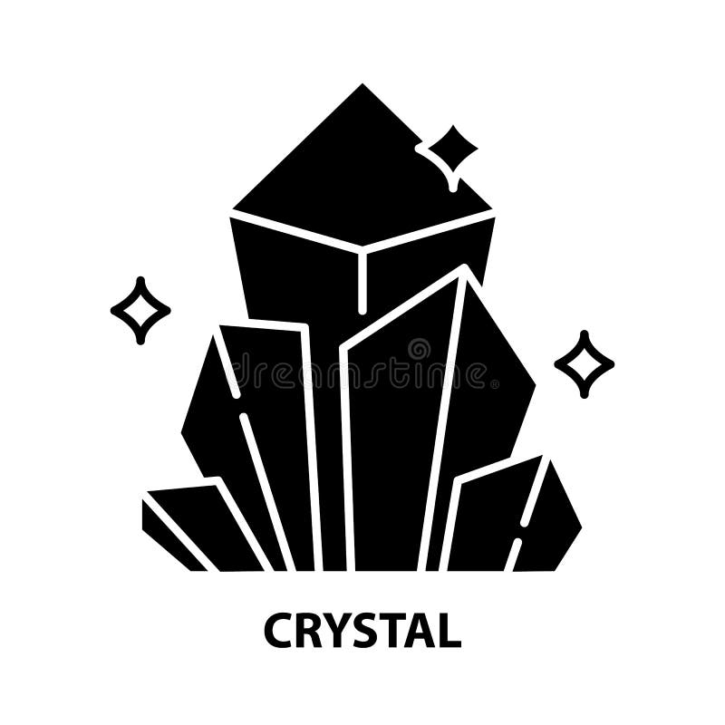Crystal Symbol Icon, Black Vector Sign with Editable Strokes, Concept ...
