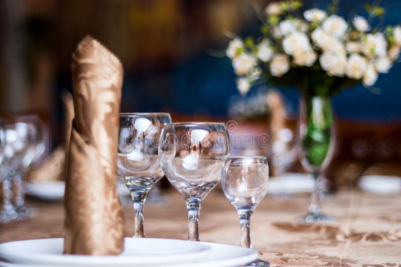 Crystal Table Setting stock image. Image of empty, background - 33333545