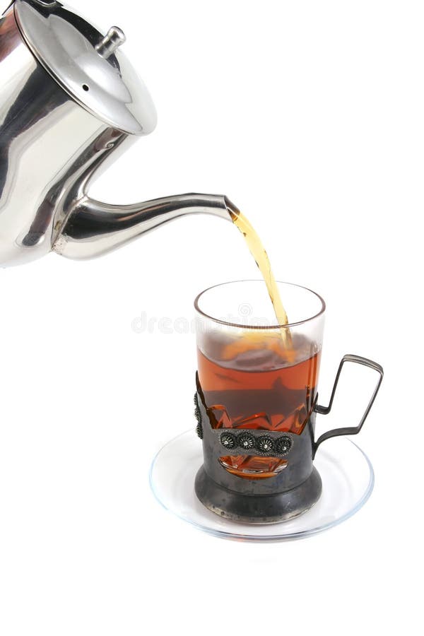 Crystal tea cup filled stock image. Image of teabag, transparent - 12109617