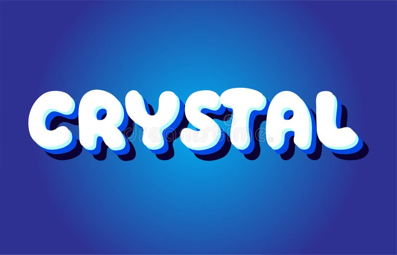 Crystal Text 3d Blue White Concept Vector Design Logo Icon Stock Vector ...