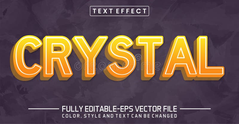Crystal Text Editable Style Effect Stock Vector - Illustration of ...