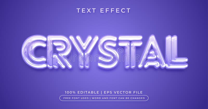 Crystal text effect style stock vector. Illustration of elegant - 235730852