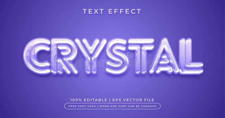 Crystal text effect style stock vector. Illustration of elegant - 235730852