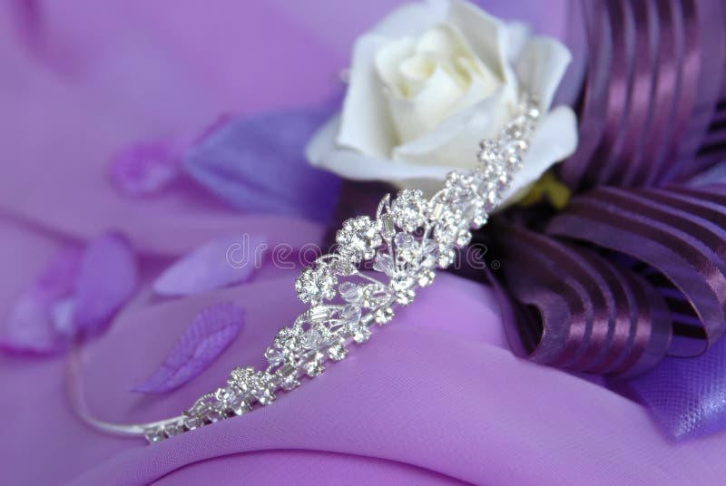 Crystal Tiara with Rose Decoration Stock Image - Image of macro ...