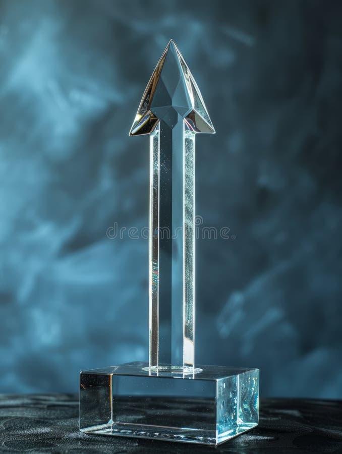 Crystal Trophy Geometric Design Blue Background Stock Photos - Free ...