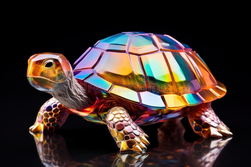 Crystal Turtle. Generate Ai Stock Image - Image of life, fish: 306854059