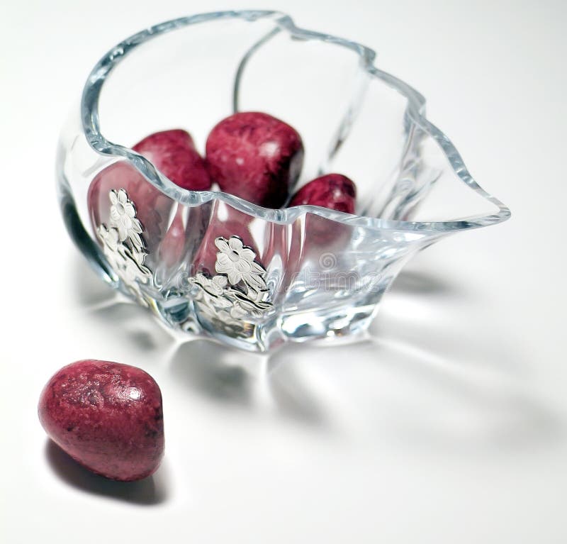 Crystal Vase with Red Stones Stock Image - Image of craft, closeup ...