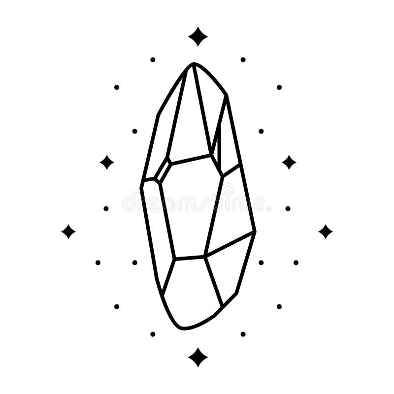 Crystal Vector Icon Design. Esoteric Crystals Flat Icon Stock Illustration - Illustration of ...