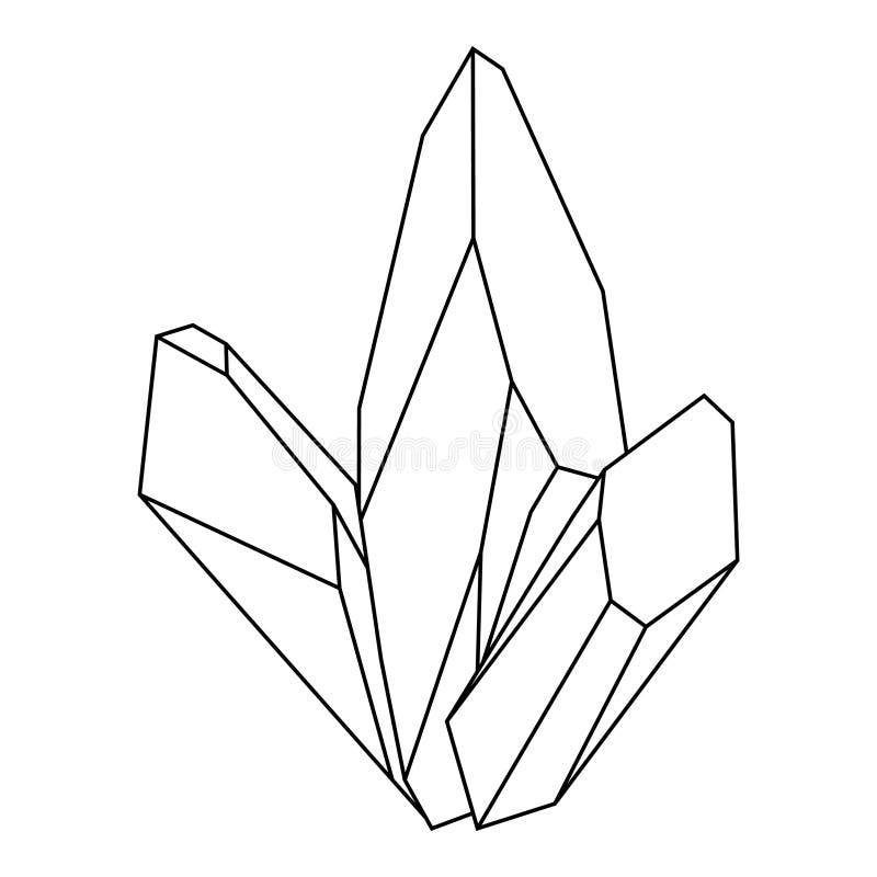 Crystal Vector Icon Design. Esoteric Crystals Flat Icon Stock Illustration - Illustration of ...