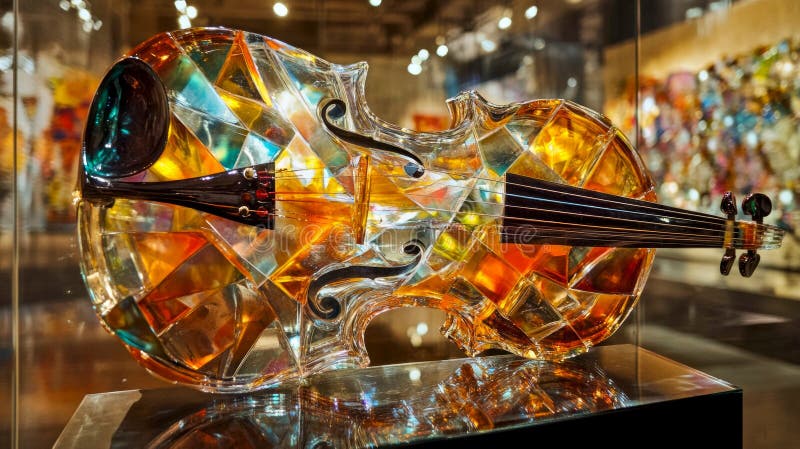 A Stunning Crystal Violin Captures the Light in a Vibrant Array of ...