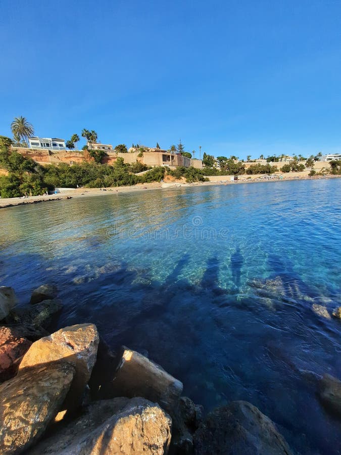 Crystal Water in Cabo Roig, Spain Stock Image - Image of cabo, roig ...