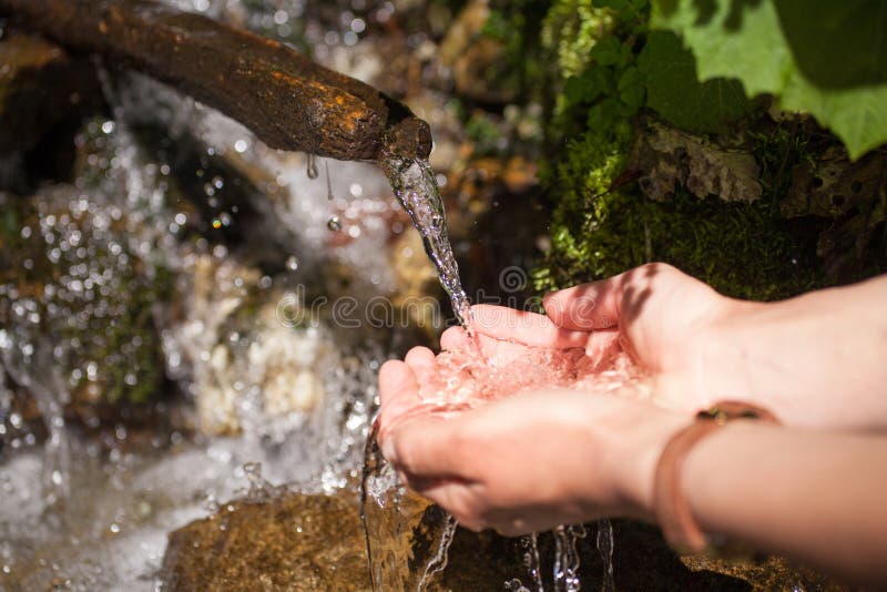 Crystal Water from a Clean Spring Stock Image - Image of clean, tourism ...