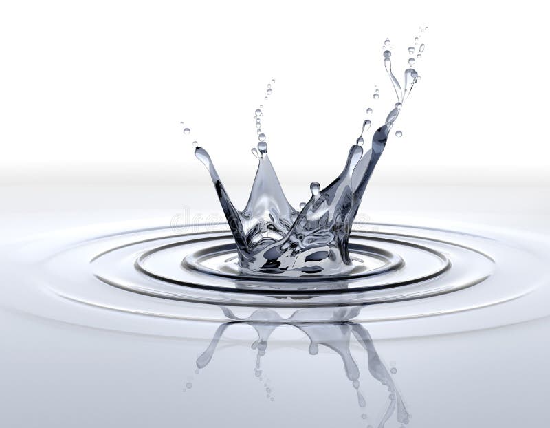 Drop in Crystal Clear Water Stock Photo - Image of wave, background ...