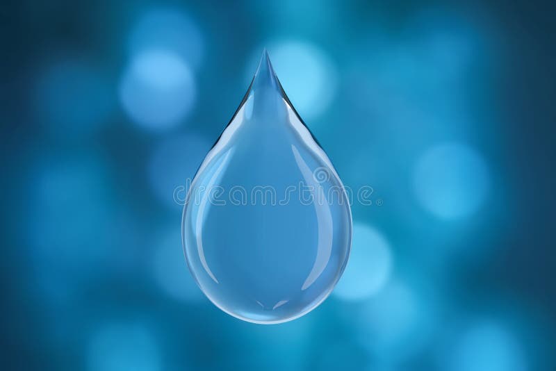 Crystal Water Drop,3d Rendering Stock Illustration - Illustration of ...