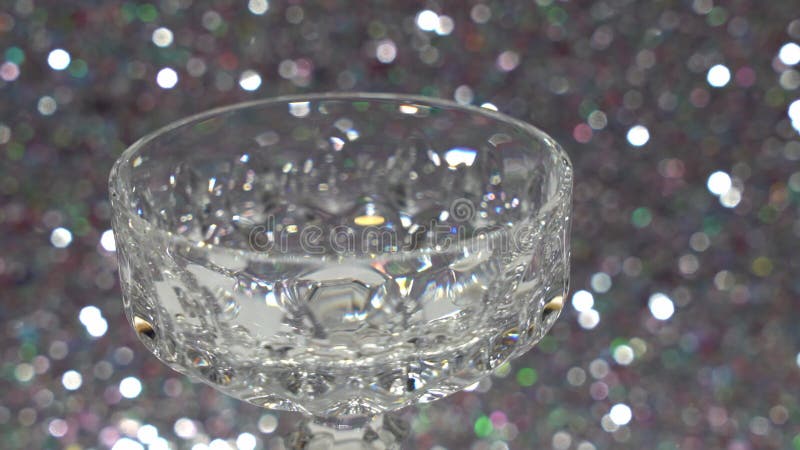 Crystal Water Glass without Water Stock Footage - Video of closeup ...