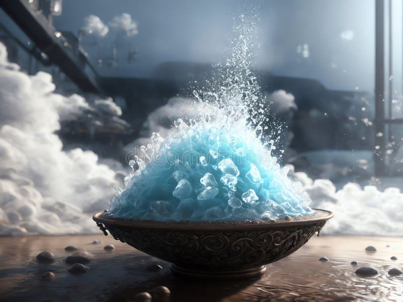 Crystal Waves .AI Generated Stock Illustration - Illustration of water ...