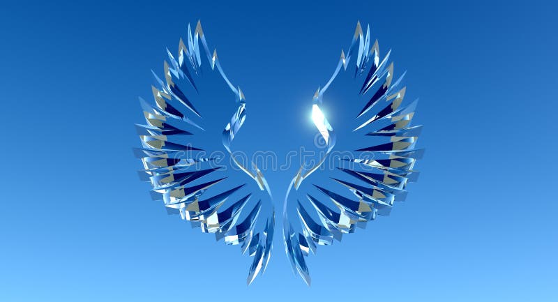 Crystal wings award stock illustration. Illustration of wings - 55471599