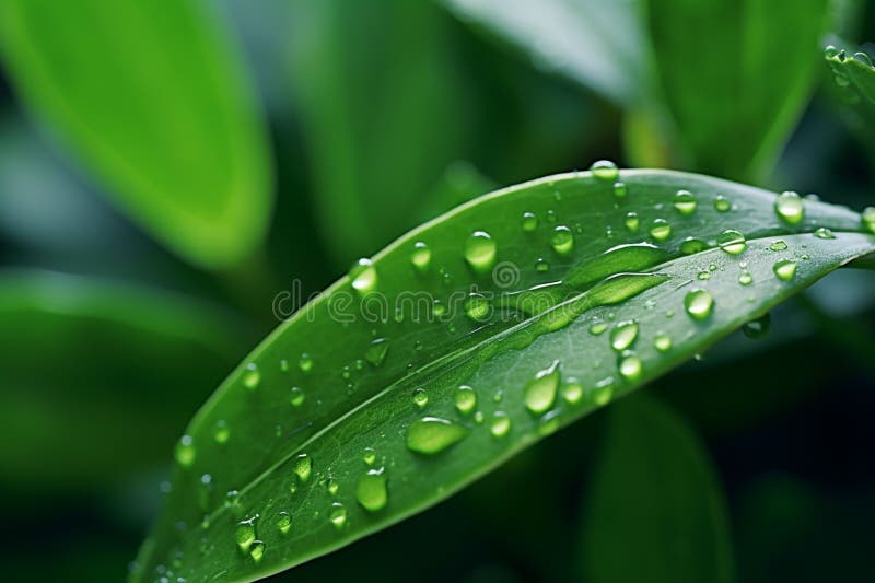 Crystalclear Water Droplets Forming on the Surface Stock Image - Image ...