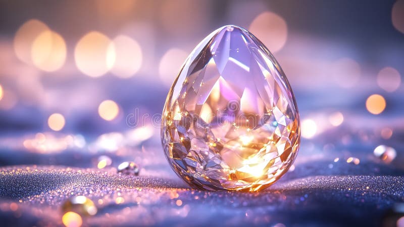 A Crystalized Easter Egg Made of Transparent, Shimmering Materia Stock ...