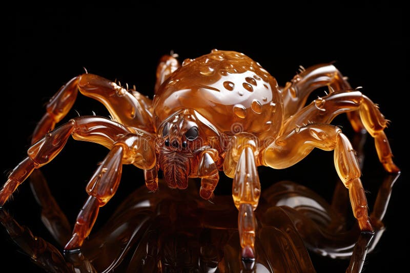Crystalized Spider: a Photograph of a Spider Made of Caramel or Sugar ...