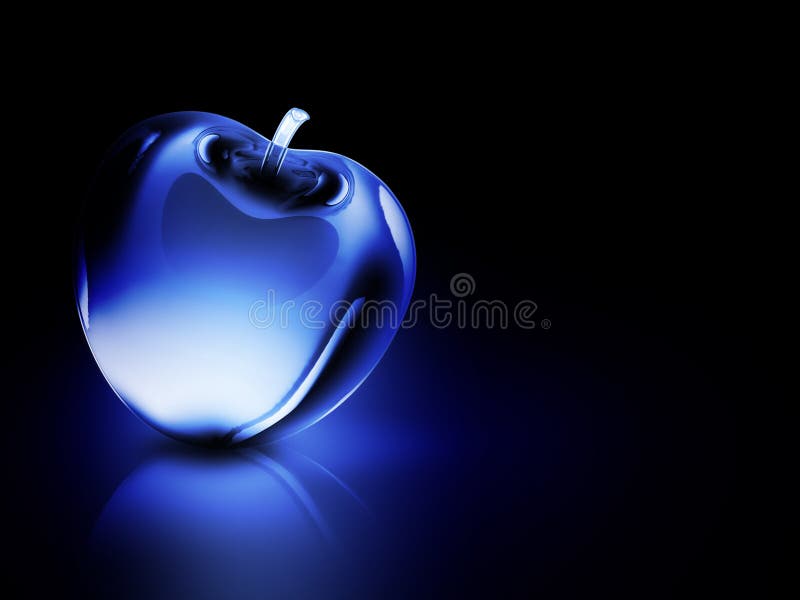 Crystalline blue apple stock illustration. Illustration of crystal ...