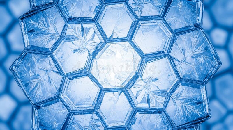 Blue Hexagonal Ice Pattern Stock Illustrations – 2,404 Blue Hexagonal ...