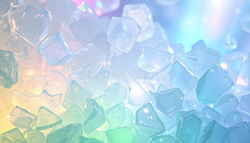 The Crystalline Cascade: an Ethereal Dance of Light and Ice Stock ...