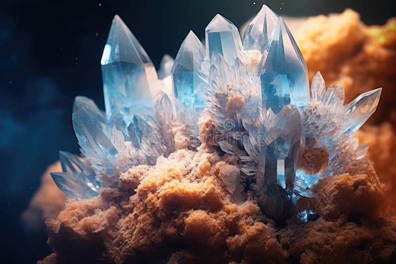 Crystalline Formations Patterns and Delicate Structures. Generative AI ...