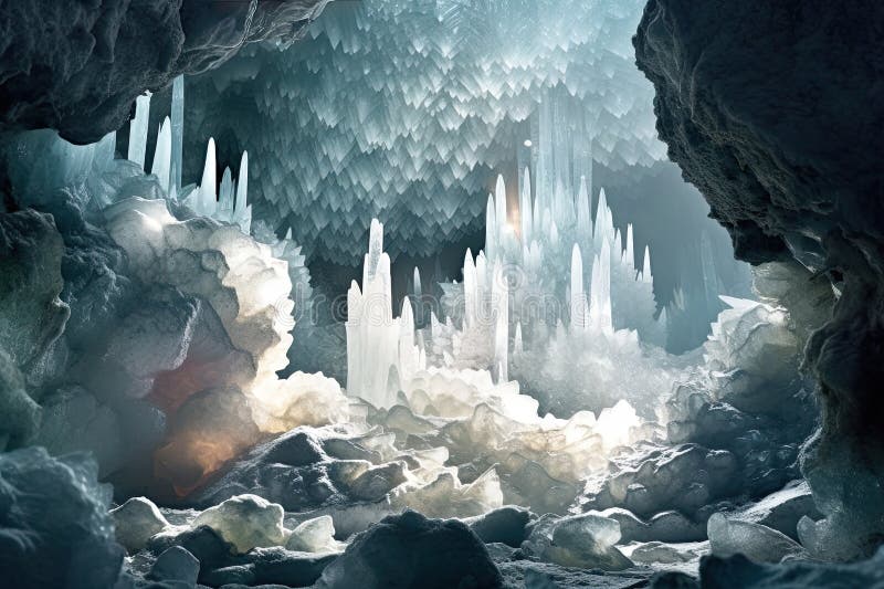 Crystalline Formations Patterns and Delicate Structures. Generative AI ...