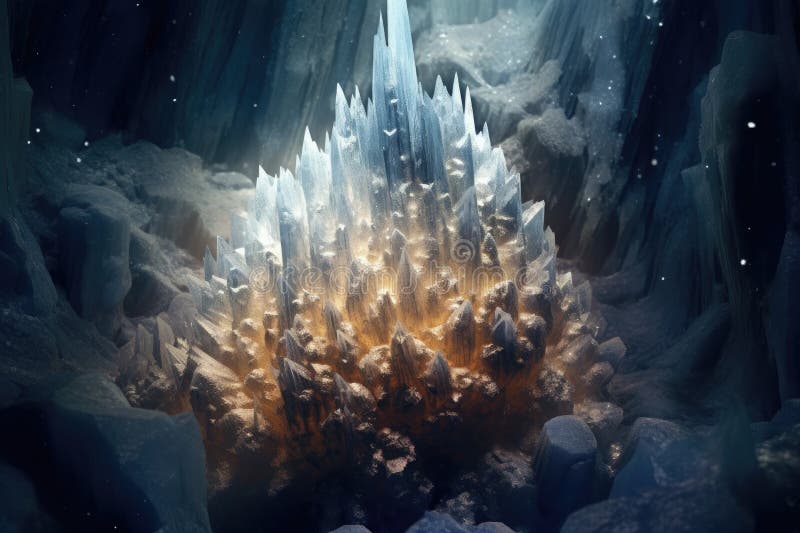 Crystalline Formations Patterns and Delicate Structures. Generative AI ...