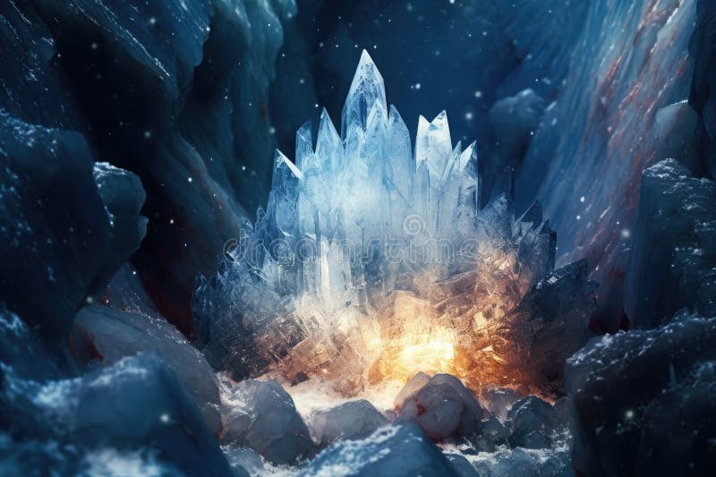 Crystalline Formations Patterns and Delicate Structures. Generative AI ...