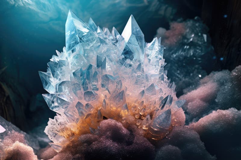 Crystalline Formations Patterns and Delicate Structures. Generative AI ...